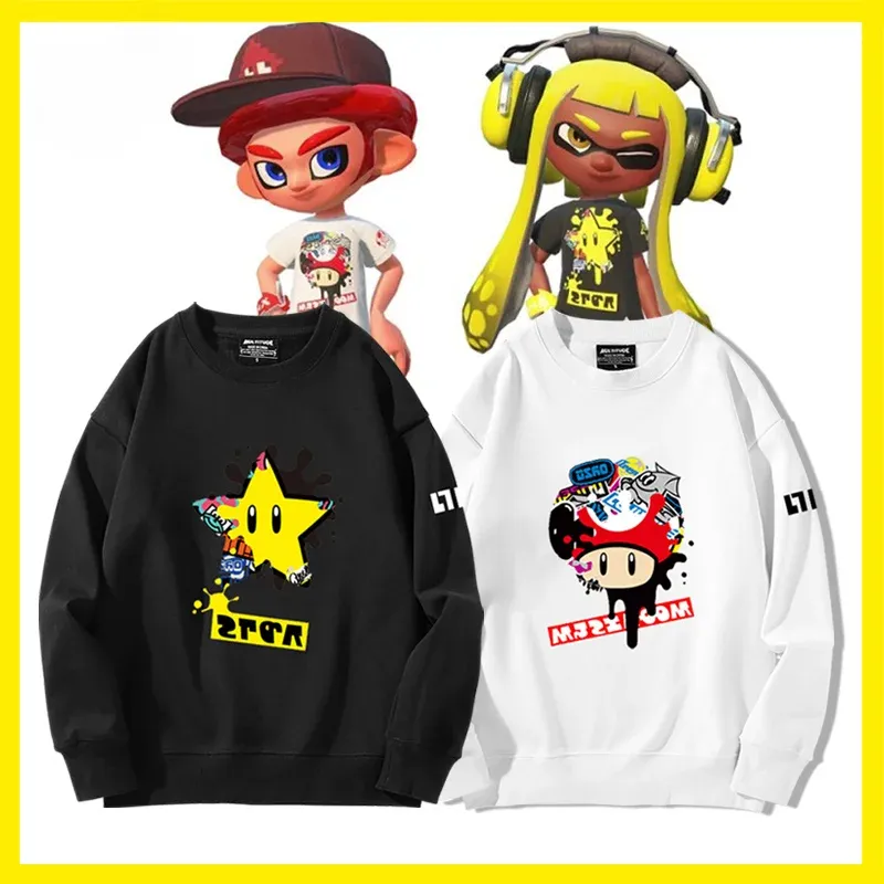 Anime Splatoon 3 Oversized Hoodie Women Men O Neck Long Sleeve Pullover ...
