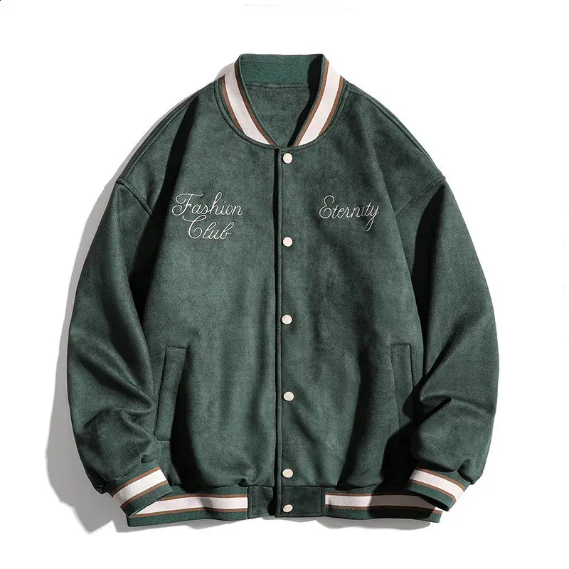 Premium Suede Bomber Jacket: Men's Baseball Hoodie, Motorcycle Coat ...