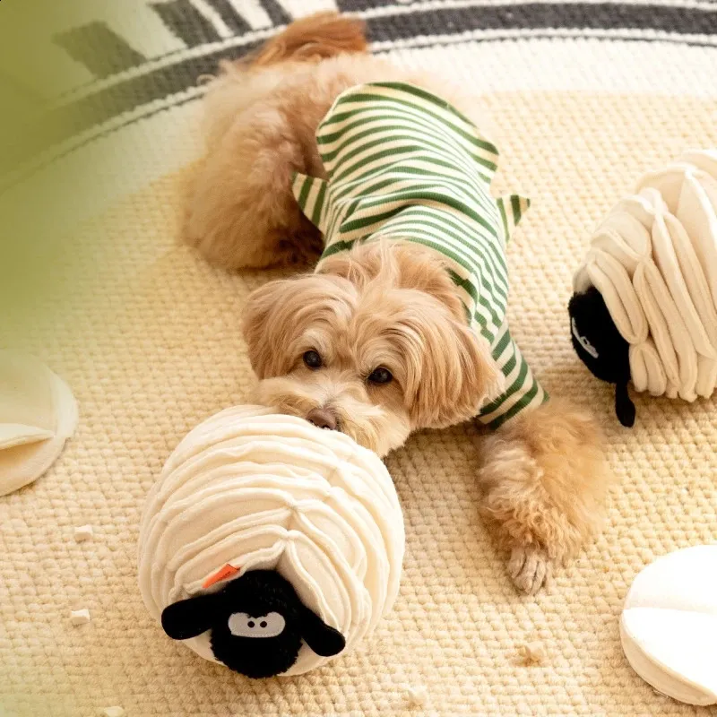Mewoofun Sheep Shaped Dog Sniffing Toy for Slow Food Feeding ...