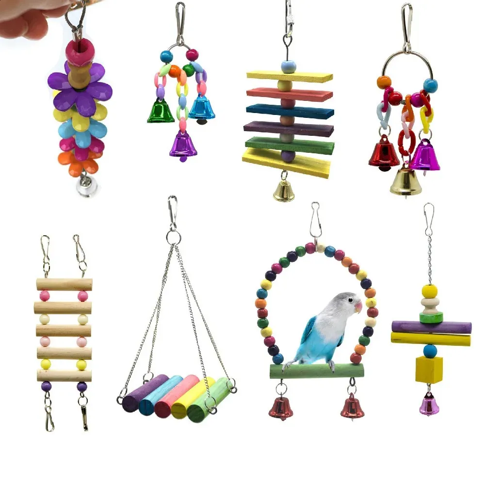 Bird Bite Hanging Ornament Chew Toy Attachment for Various Bird Cages ...