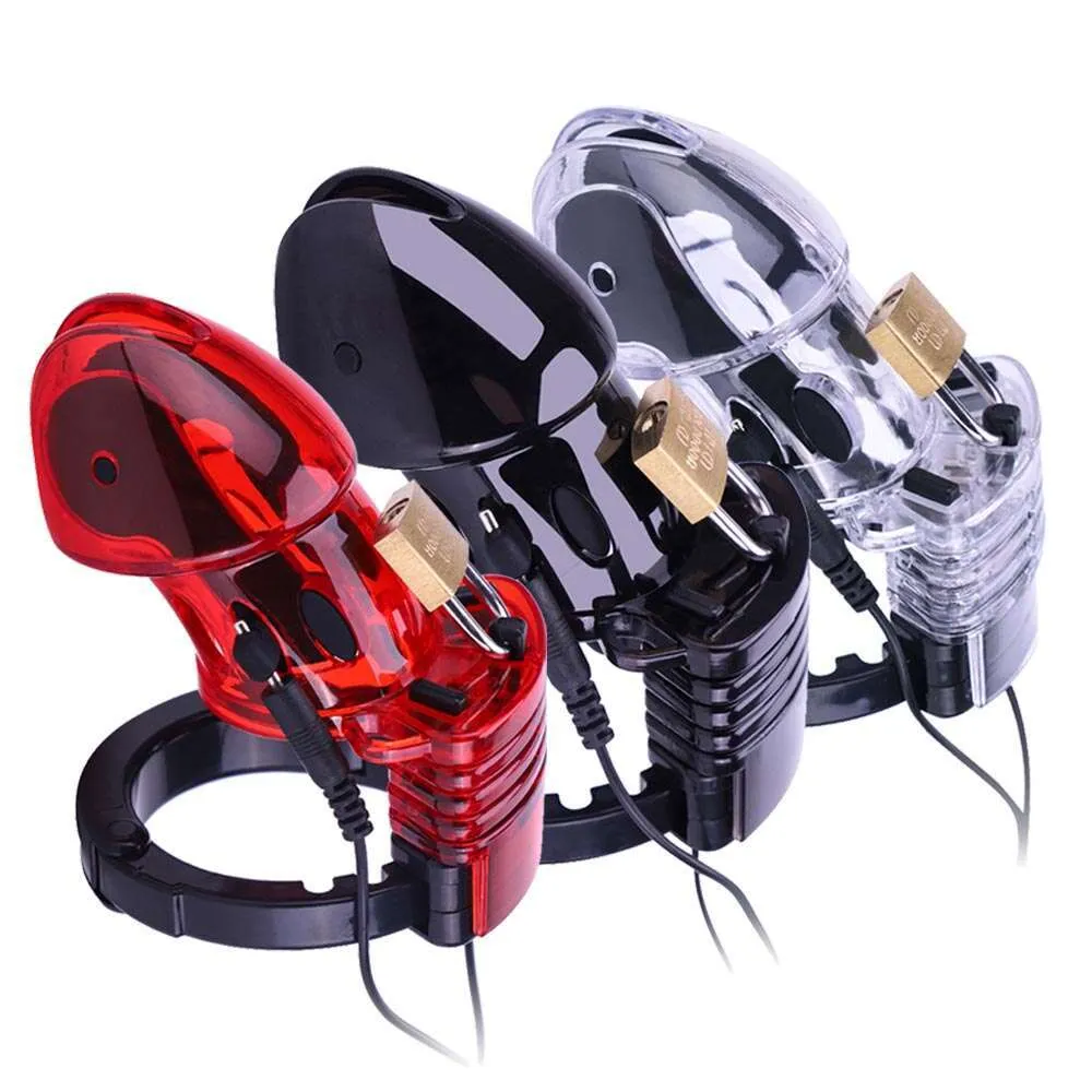 CB6000 Electric Shock Male Chastity Cage with Ball Stretcher - BDSM ...