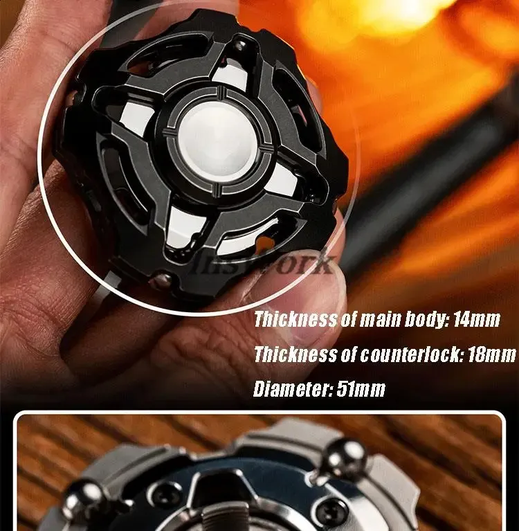WANWU Zeus X Alloy Fingertip Gyro Men's Pointer Finger Ring EDC Linkage ...