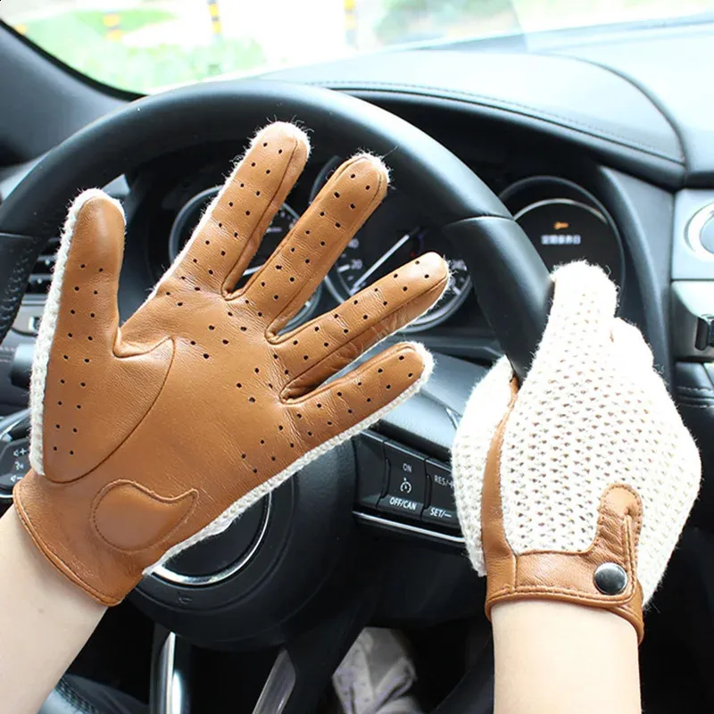 Motorcycle Riding Gloves Womens Touchscreen Sheepskin Leather, Thin ...
