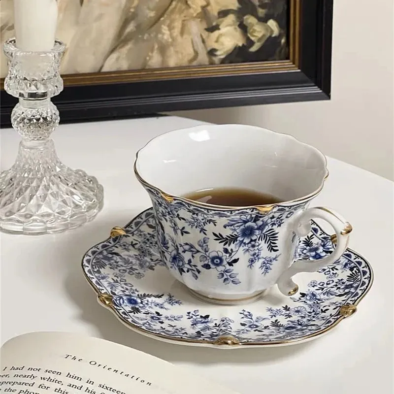 European Porcelain Flower Tea Cup And Saucer Set ... From Daye10, $12.2 ...