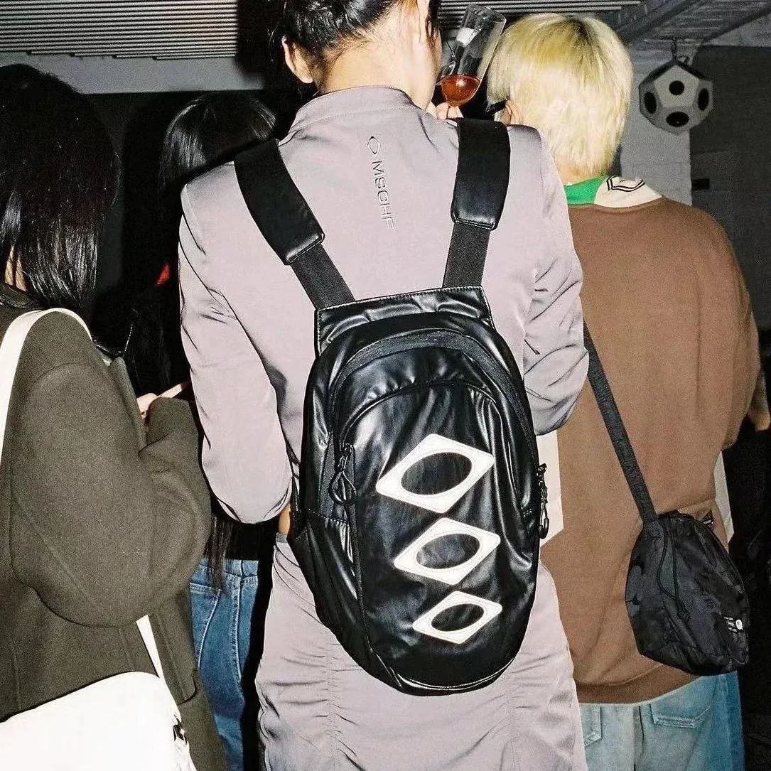 Trendy Y2k Backpack: High Capacity Travel Schoolbag, Contrast Patchwork ...