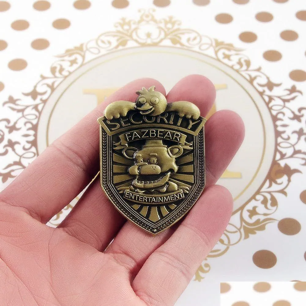 Fnaf Fazbear Security Guard Badge Five Nights At Freddys Costume ...