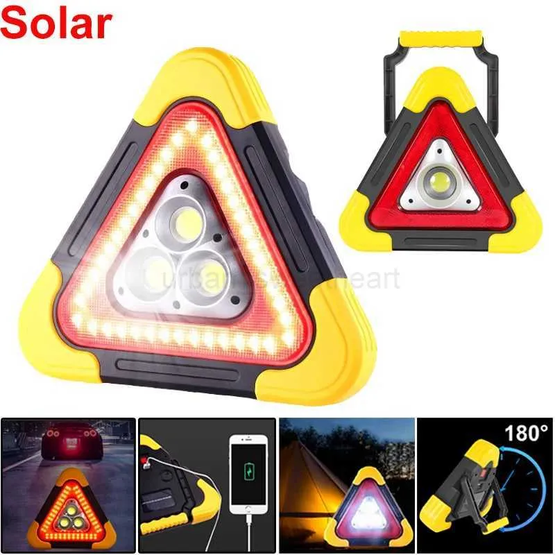 Solar-Powered Triangular Warning Light: 3-in-1 Emergency Beacon ...