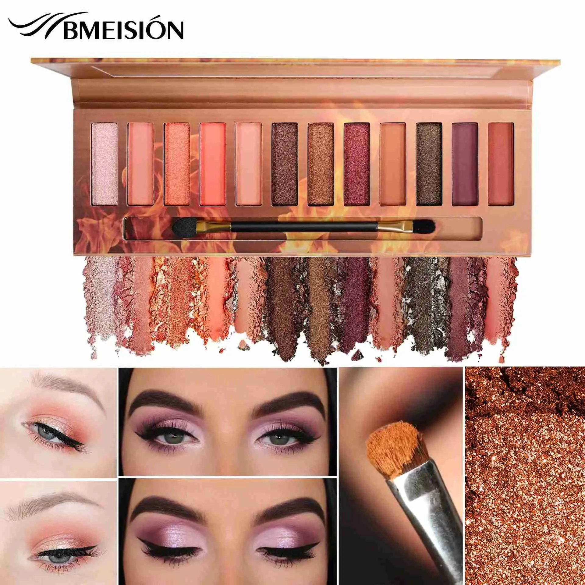 12-Color Shimmer Eye Shadow Palette for Captivating Eye Looks from ...