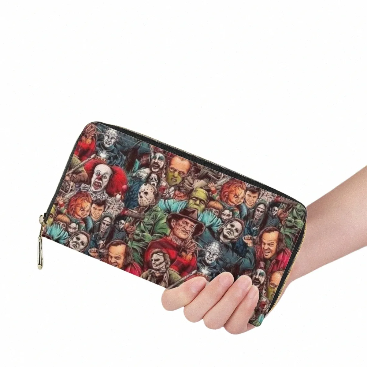 New Horror Movie Friends Character Print Wallet For Women Hot Lg Mey ...