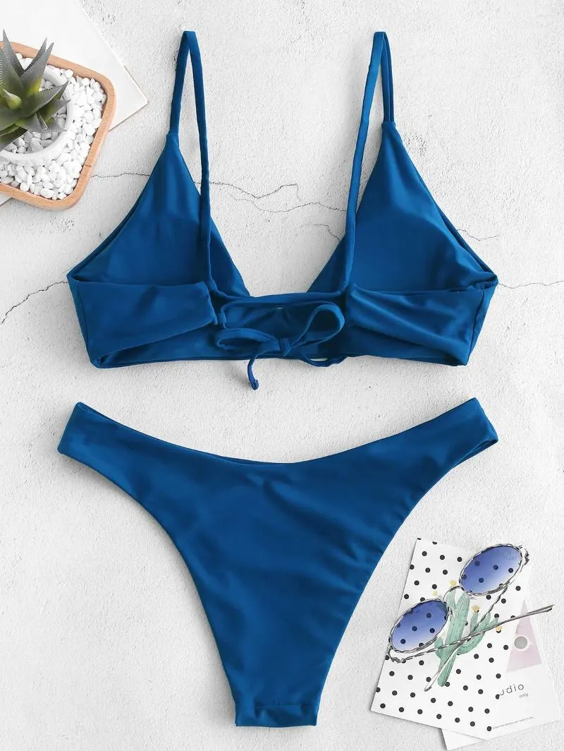 ZAFUL Green Tie Bralette Bikini Set Push Up Plain Padded Sexy Beach Zaful Swimsuits For Women 2024 Summer From Annaroy 16.87 DHgate.Com