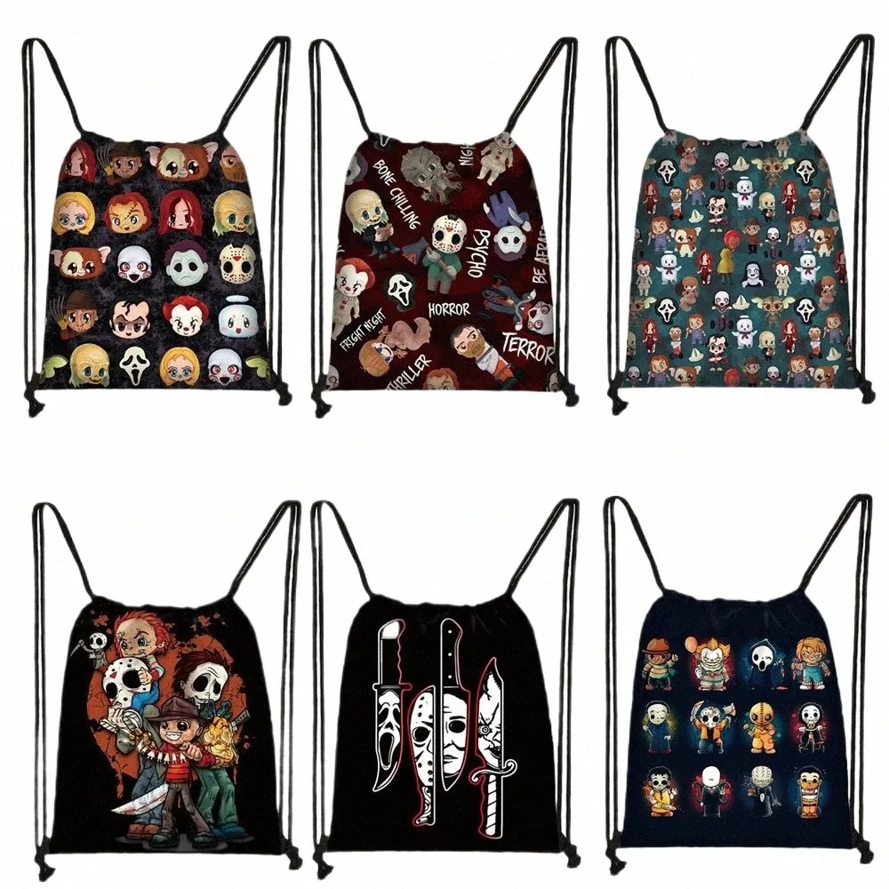 Cartoon Horror Characters Halloween Backpack Halen Killer Freddy, Jas ...