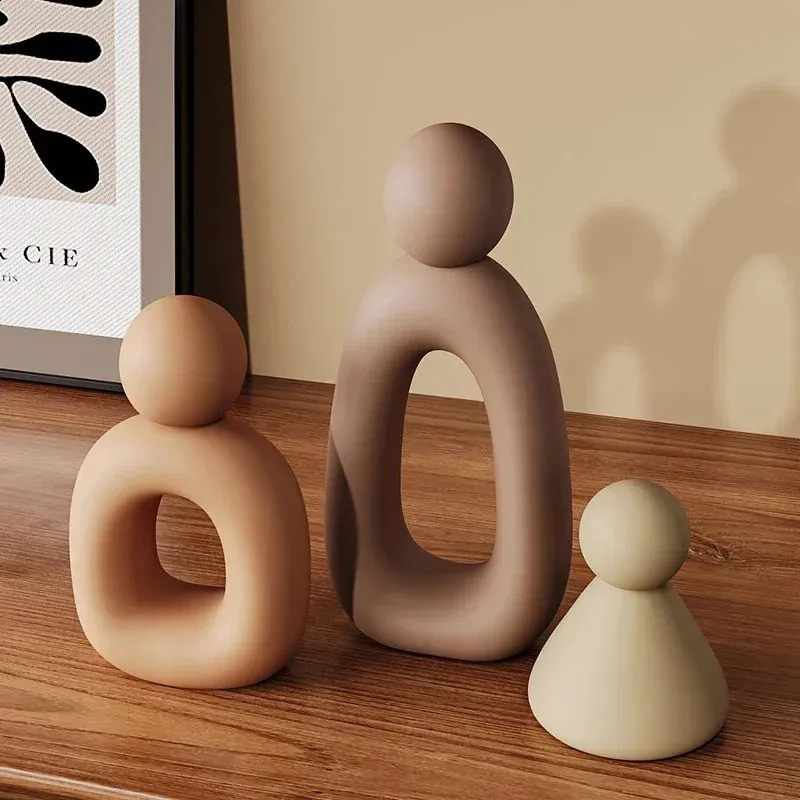 Modern Minimalist Family Statue: Nordic Home Decor Sculpture For Living ...