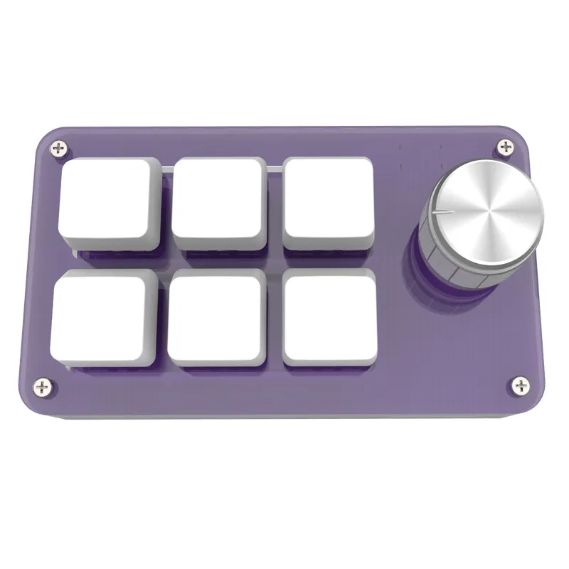 Programmable Type C Macro Hot Swappable Keyboard With 6 Keys, 1 Knob ...