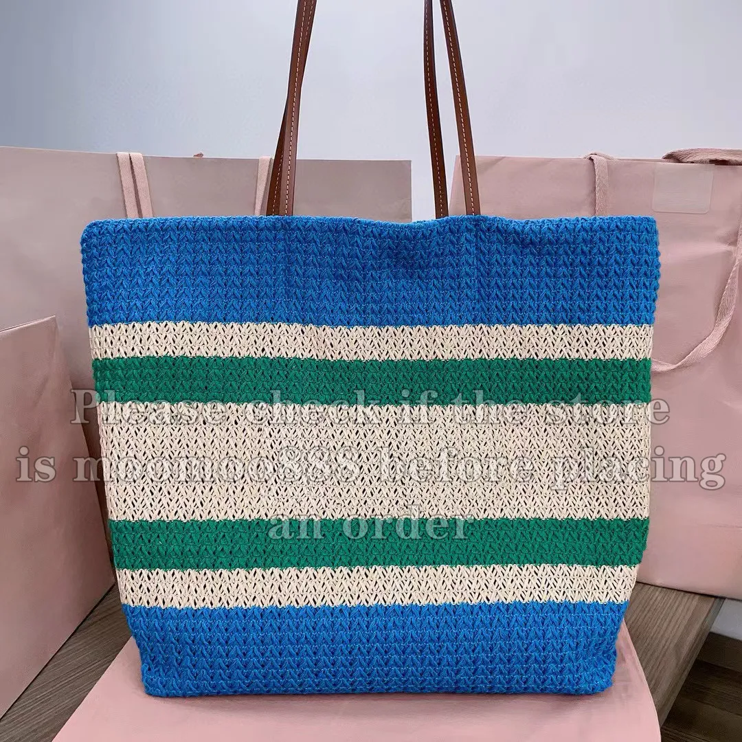 12A Mirror Quality Designer Straw Tote Bag: Large Capacity Woven ...