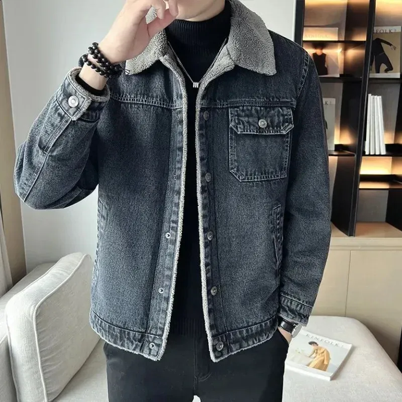 Premium Wool Blend Denim Jacket: Warm, Stylish, & High-Quality. Shop ...