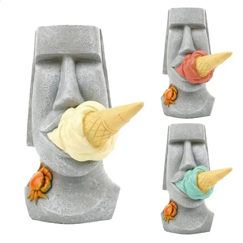 Moai Statue Desktop Sculpture Easter Island Massive Planter Pot For ...