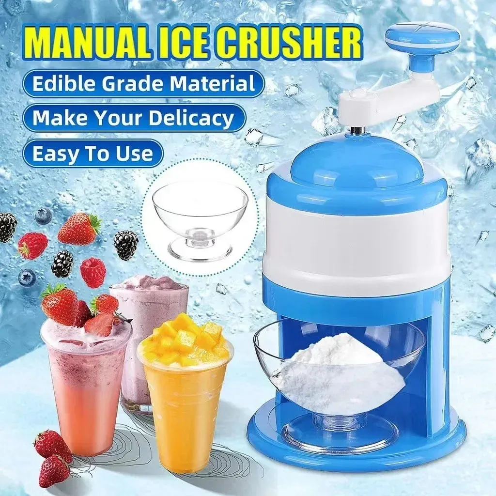 Portable Hand Crank shaved ice shaver - Manual Shave and Smoothie Maker ...