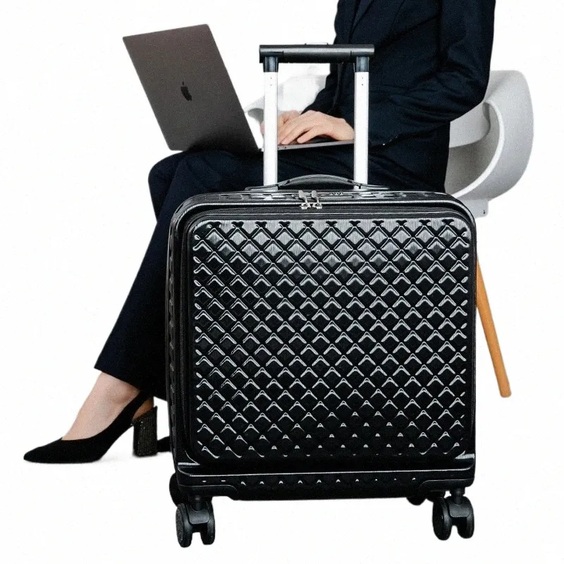 18-Inch Carry-On Luggage - Rolling Suitcase with Laptop Compartment ...