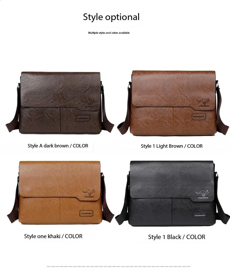 Shoulder Bag Men, IPad Bags For Men Leather Messenger Bag, Large ...