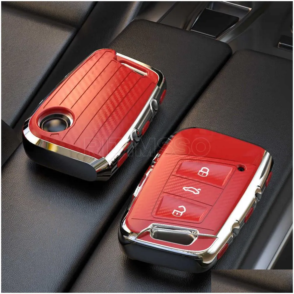 Premium TPU Car Key Case - Colorful Protective Shell for VW Passat B8 ...
