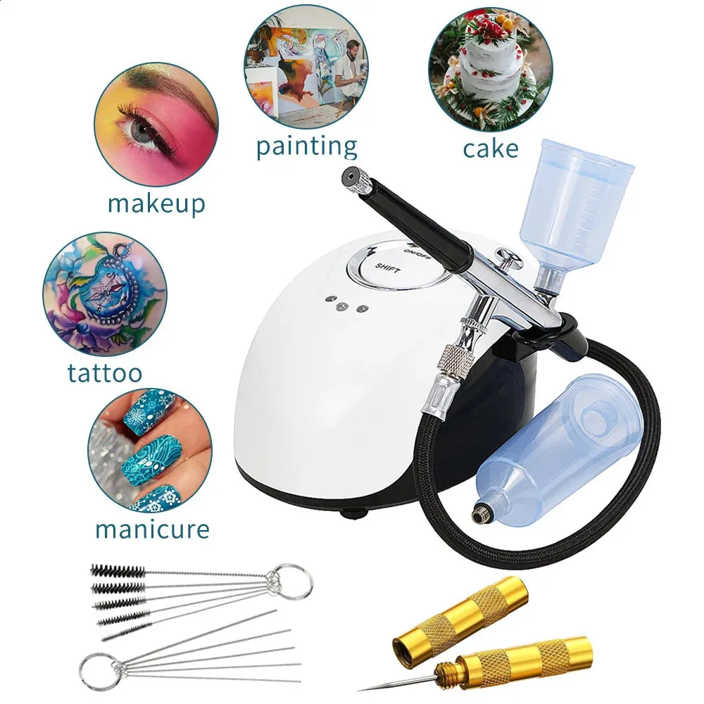 Portable Airbrush Kit for Makeup, Art & Nails - Mini Compressor ...