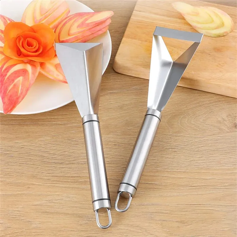 Anti Slip Stainless Steel Fruit Carving Knife Triangular Blade ...