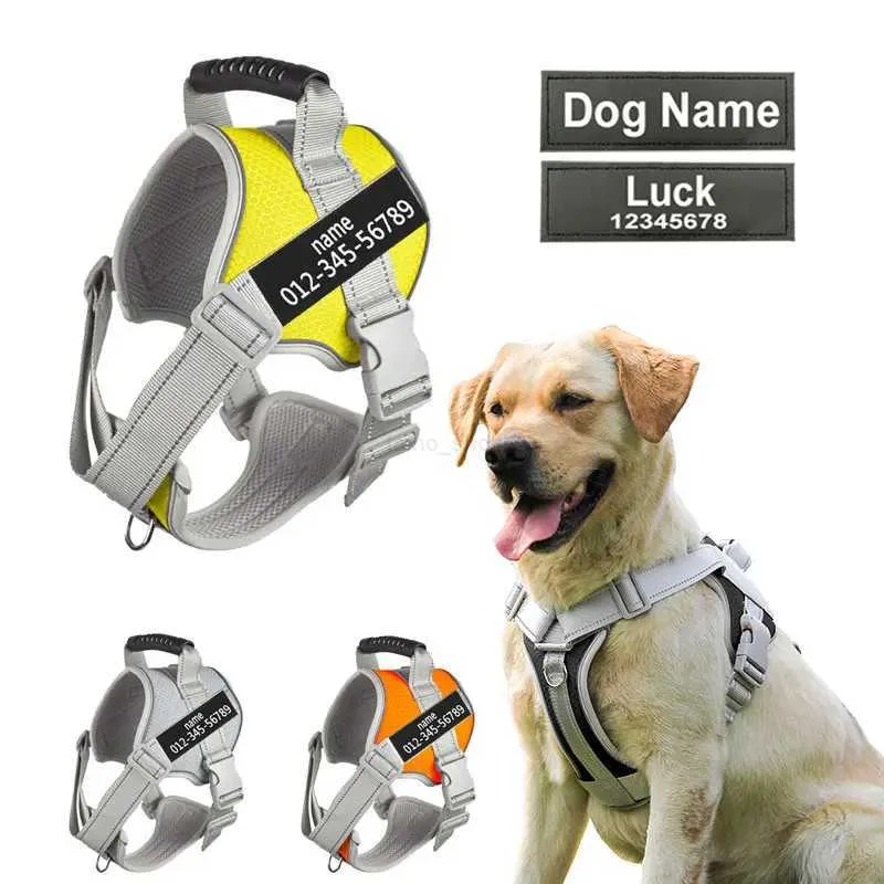 Customized Name Dog Harness Reflective Adjustable... From Taiho_shop ...
