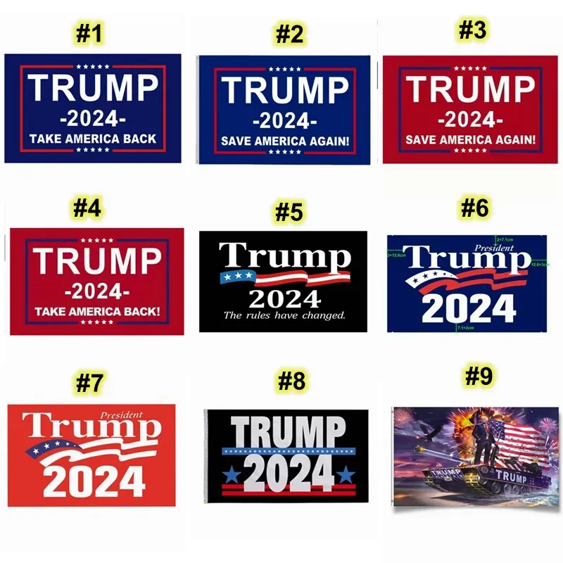 16 Styles Trump 2024 Flags 3x5 Out Door 2024 Re Elect Take America Back ...
