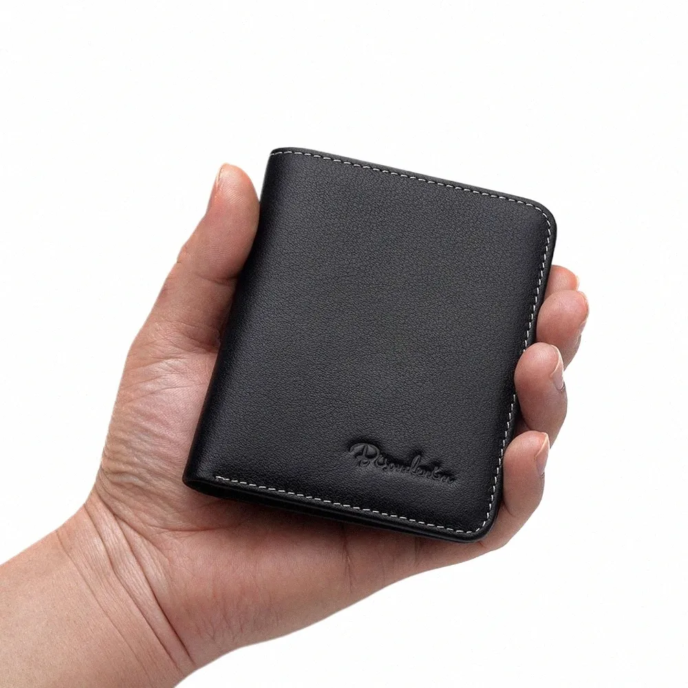 BISON DENIM Men's Genuine Leather Wallet - Luxury Mini Pocket Wallet ...