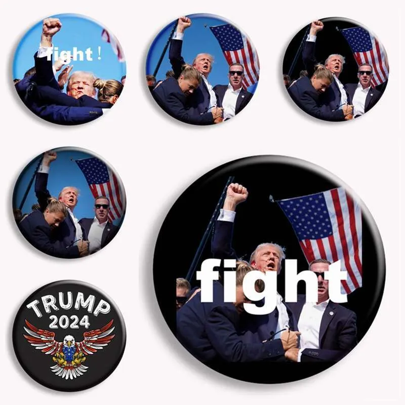 Trump Say Fight Button Pin: Keep America Great Brooch, Donald For ...