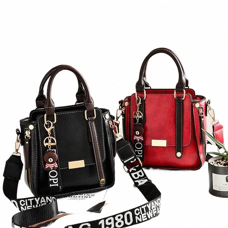 Ladies PU Mini Casual Tote Bag with Zipper Closure and Lock ...