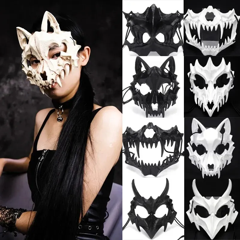 Half Máscara De Mascarada: Diseño Feroz De Criaturas, Máscara De ...