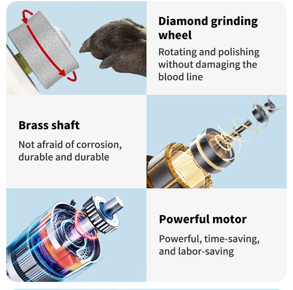 DHgate.com:Precise Paws: Quiet Rechargeable Electric Dog & Cat Nail ...