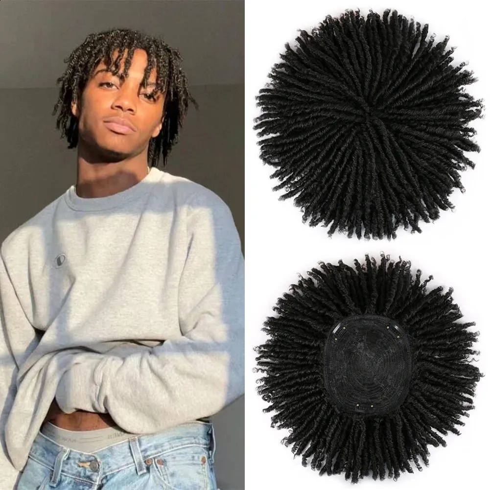 Braided Dreadlock Hair Topper - Clip-in Half Wig, Soft Short Dreads for ...
