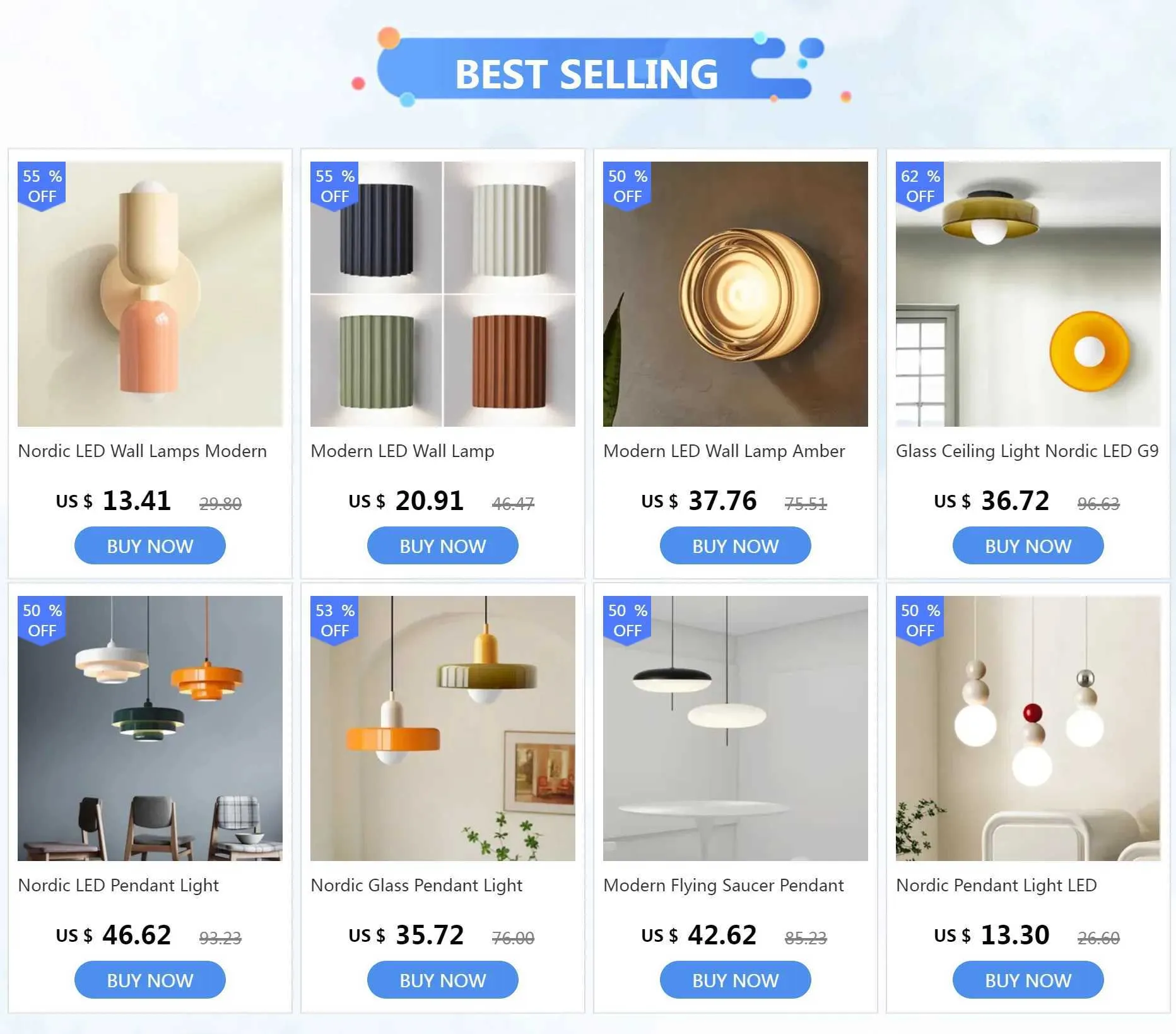 Nordic Cream Double Head LED Wall Lamps for Modern Living Room Decor ...