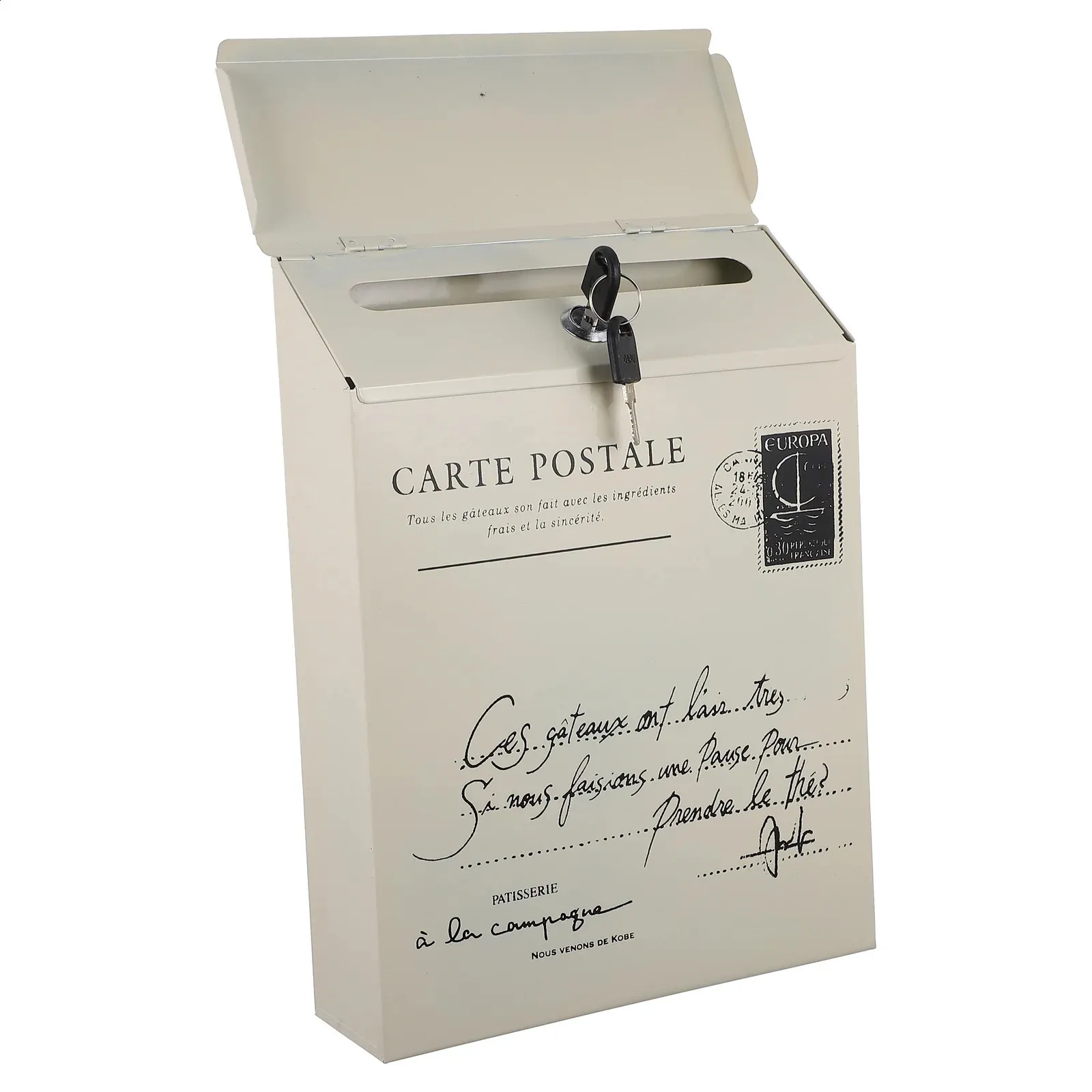 Decorative Mailboxes, Lockable Mailbox With Post: Wall Mounted Metal ...