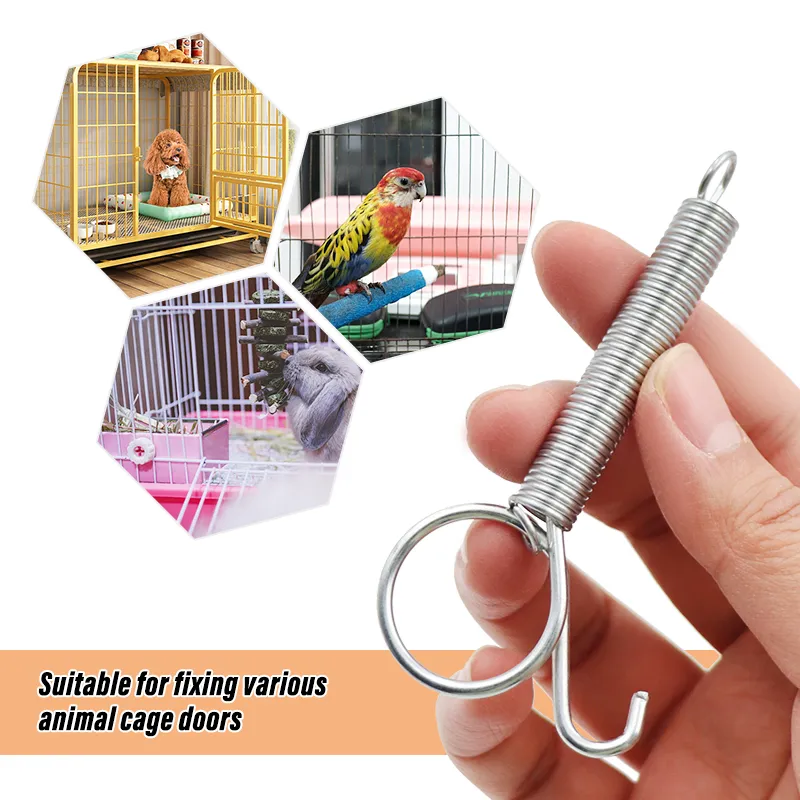 Multipurpose Spring Animal Cage Latches Lock, 8.5mm Rabbit Cage Door ...