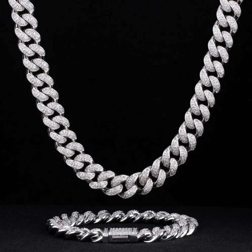 KRKC Custom Iced Out K Silver Diamond Moissanite Cuban Chain 12mm X 10mm Hip Hop Vacier Jewelry VVS1 From Zjk88 145.63 DHgate.Com