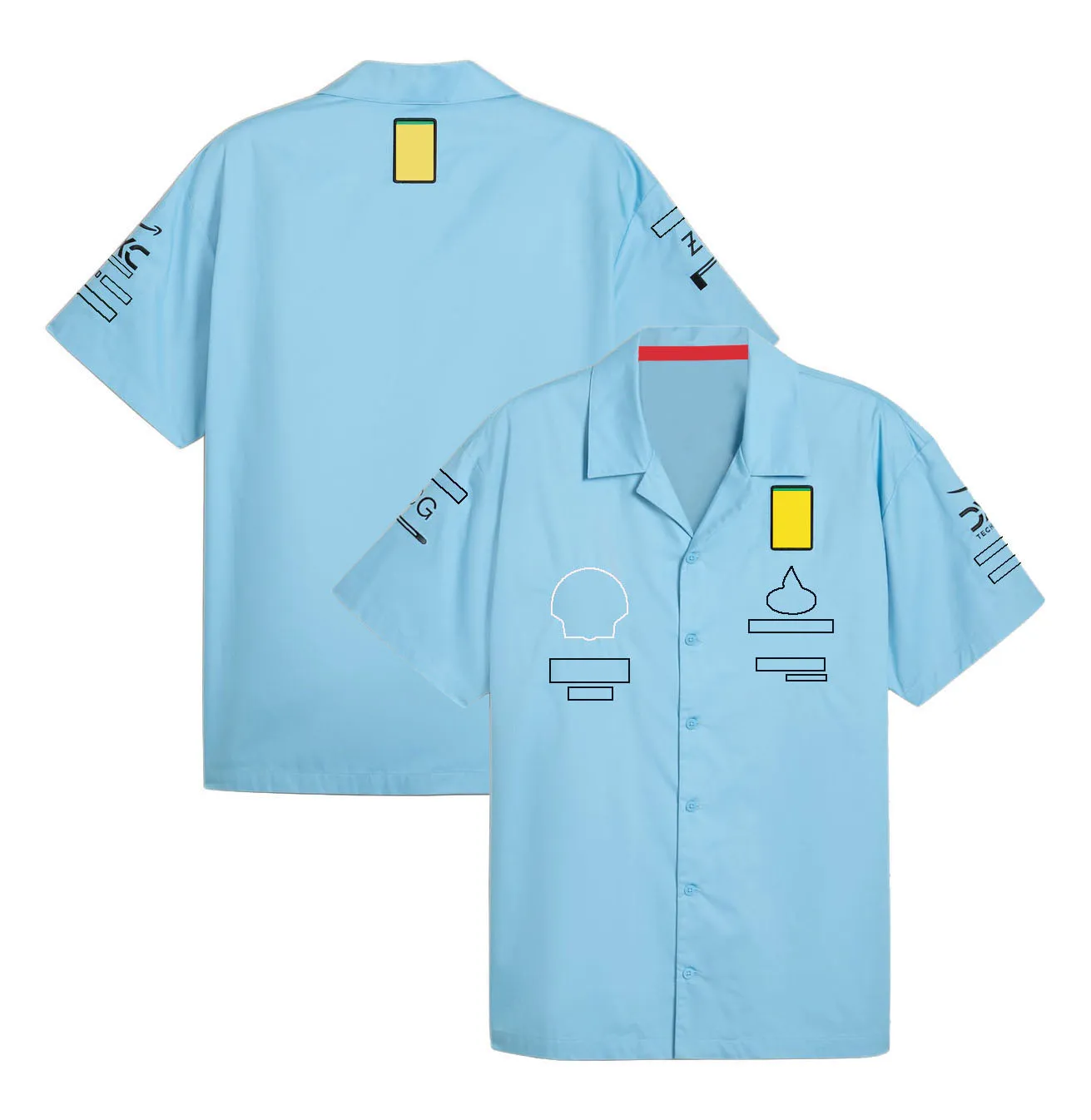Ferrari F1 Apparel Light Blue Team Shirt Formula One Official Uniform ...