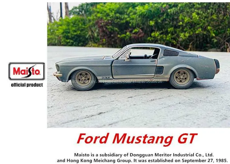 Maisto 1:24 1967 Ford Mustang GT Alloy Model Car Detailed Collectible ...
