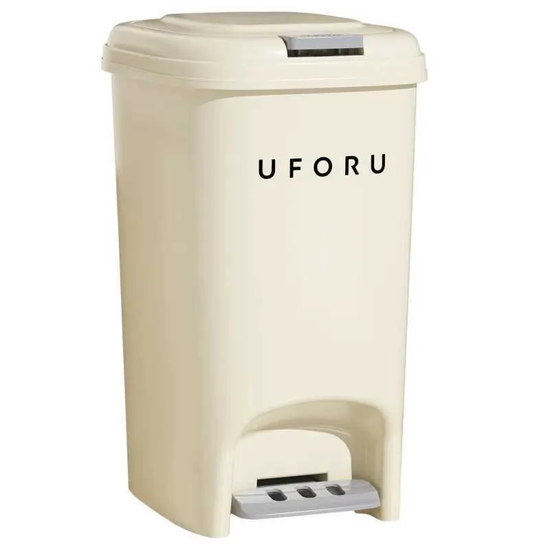Luxury Large-Capacity Hands-Free Foot-Operated Trash Can with Lid for ...