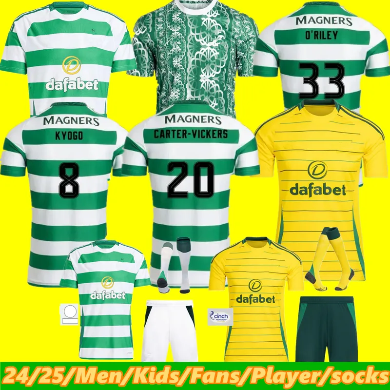 New Style Celts KYOGO Football Shirt Short Sleeve, European Home & Away ...