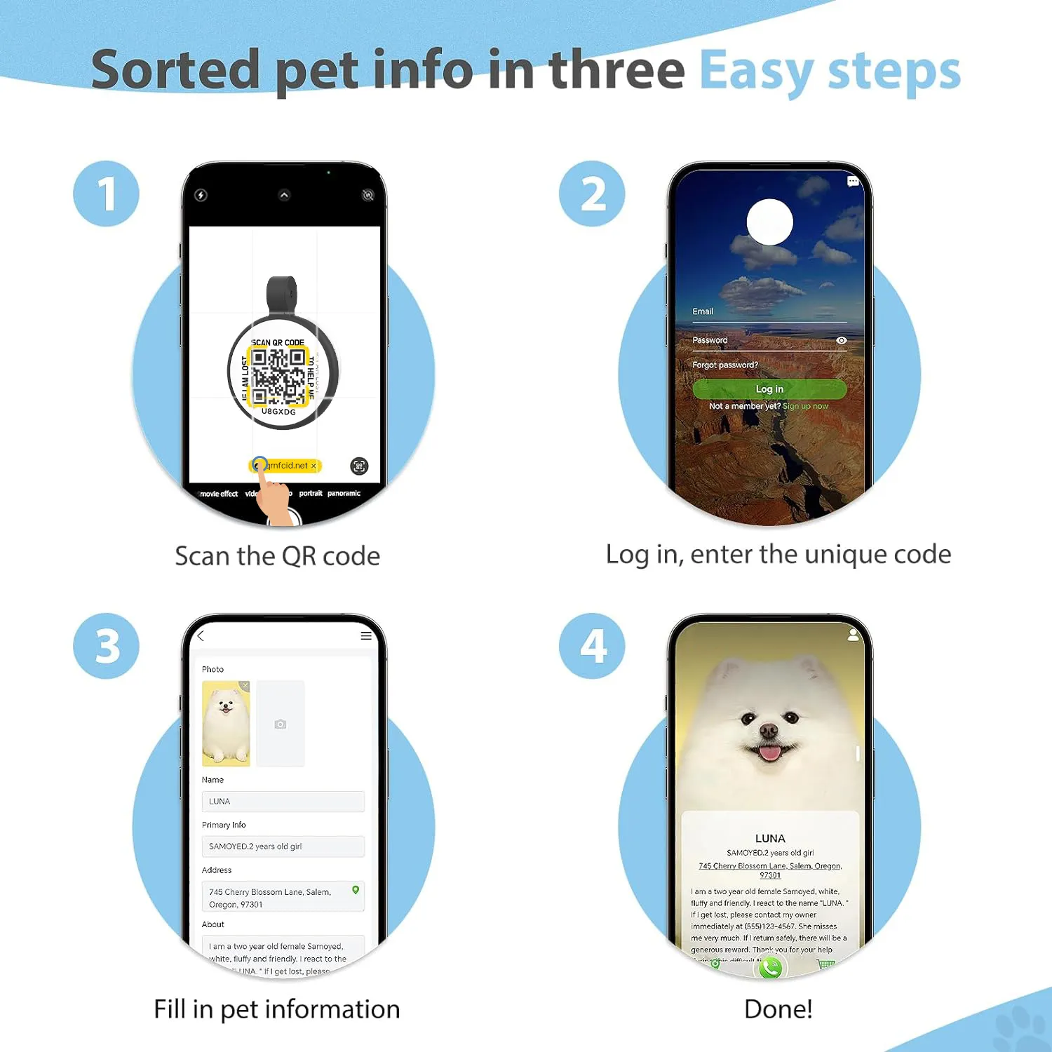 Reflective Cat Collar with QR Code Name Tag, Safety Buckle & Bell ...