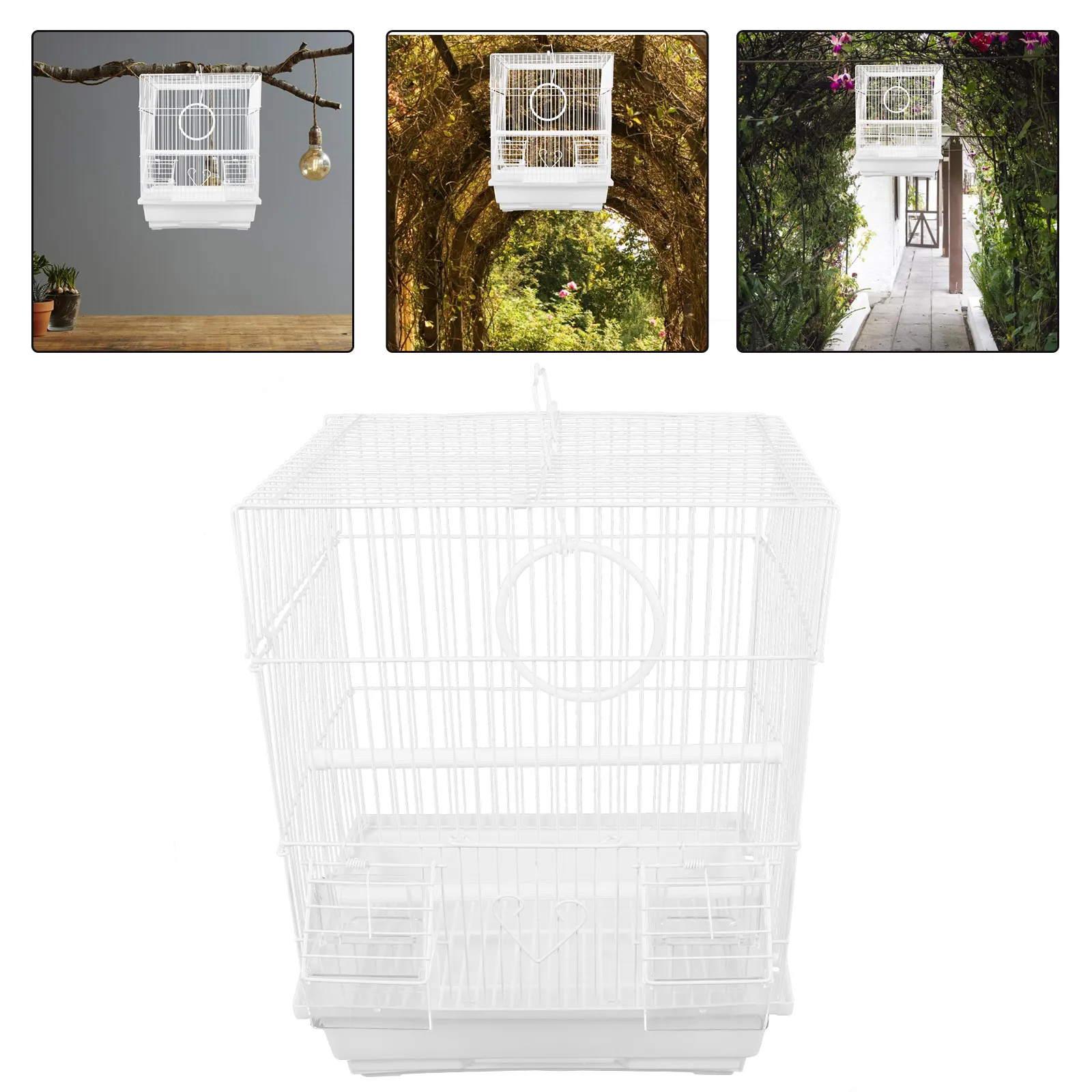 Metal Bird Carrier Cage Portable Iron Travel Bird... From ...