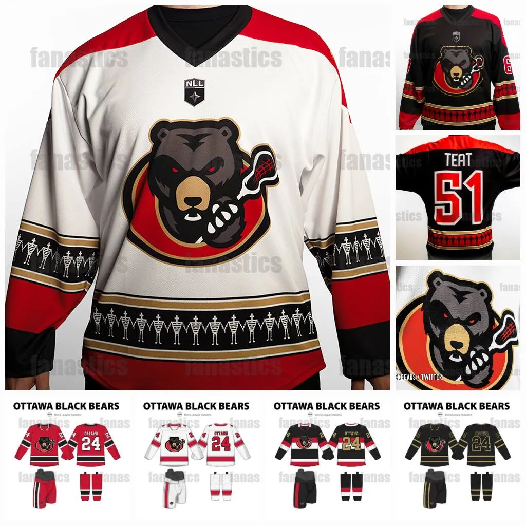 Ottawa Black Bears Hockey Jersey - Alex Simmons, Dhane Smith, Staats ...