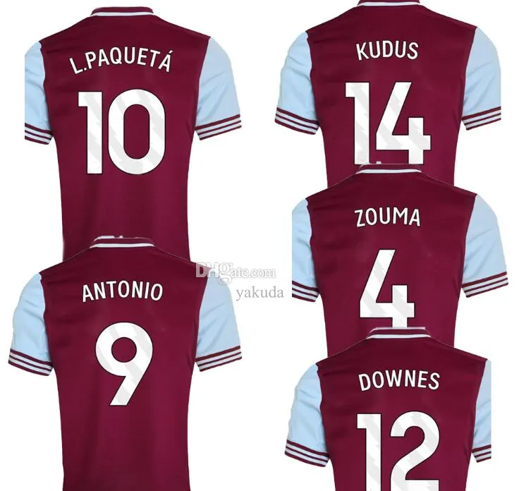 Customized Thai Soccer Kits 22 23 L.PAQUETA 10, ANTONIO 9, 24 25 ...