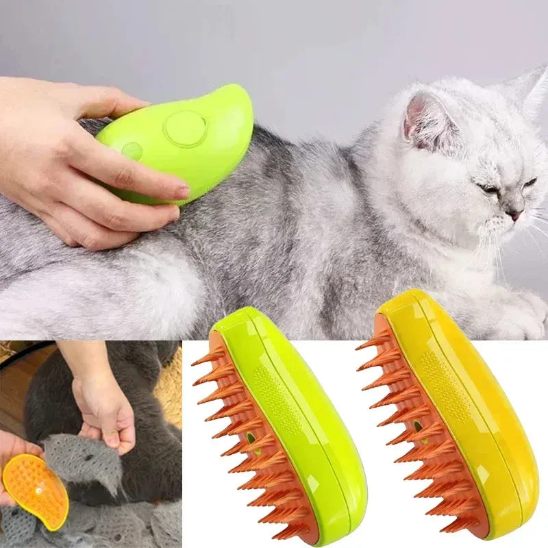 Cat Brushes For Long Haired Cats Self Cleaning Cat Brush, 2-in-1 ...
