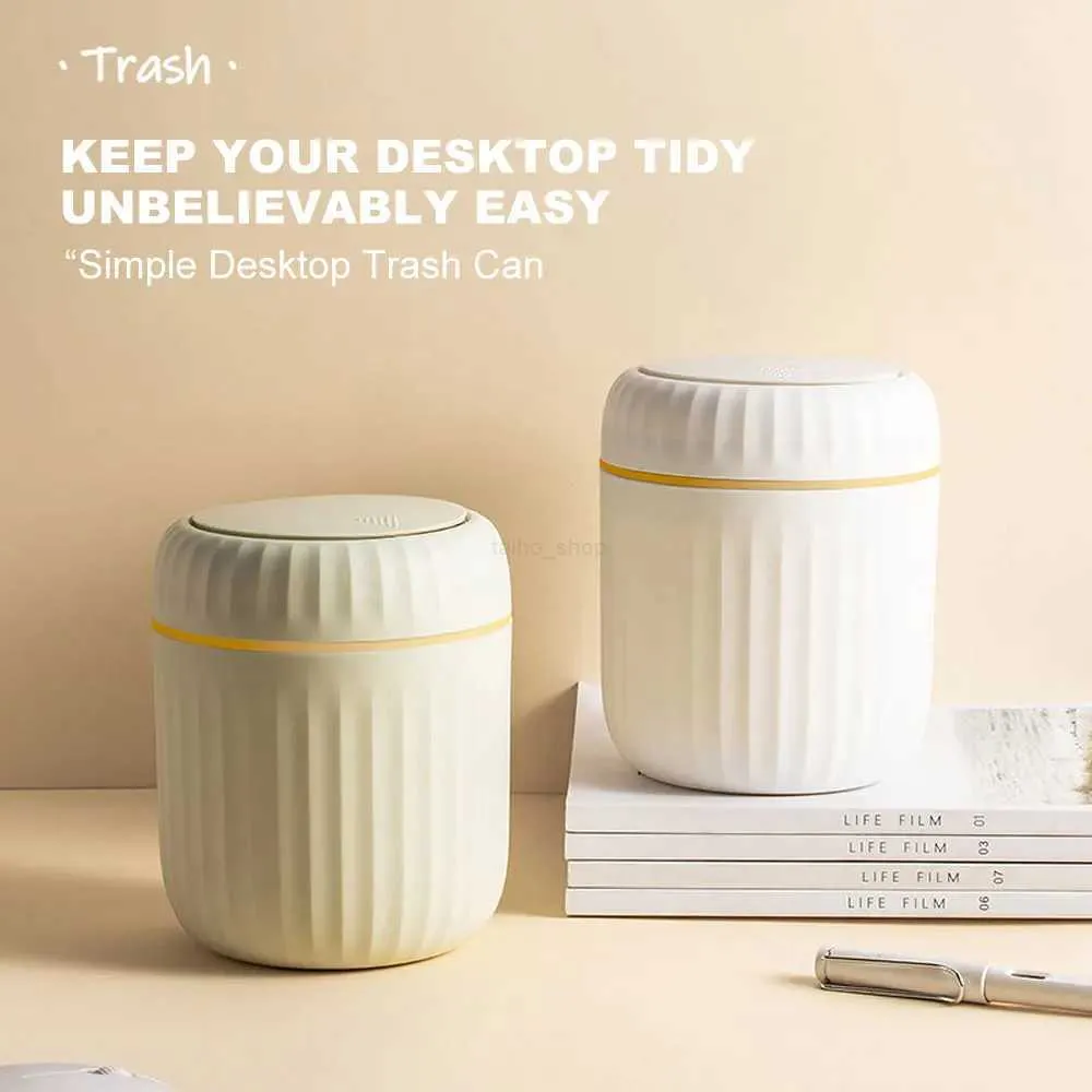 Light Luxury Mini Trash Bin: Press Lid, Bathroom, Vanity, Cabinet ...
