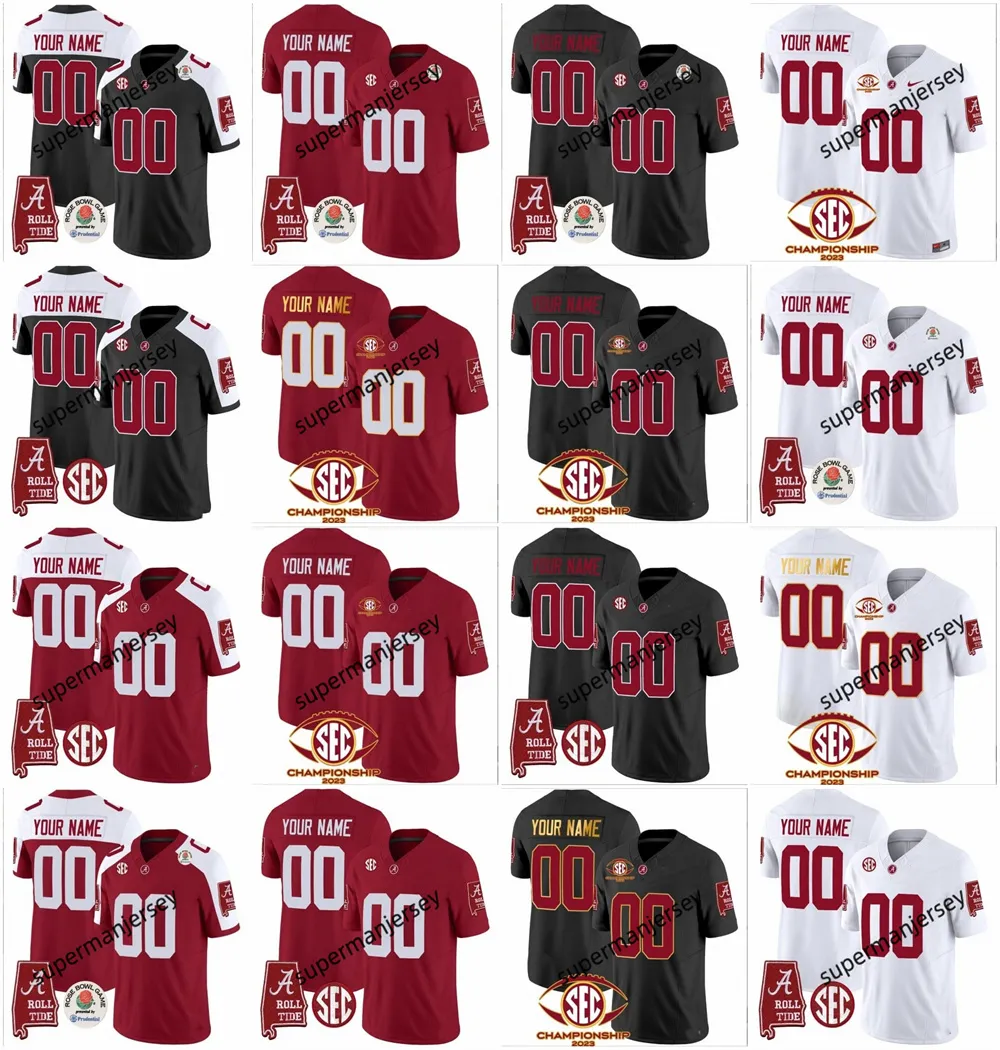 NCAA Alabama Crimson Tide Football Jersey Jalen Milroe Justice Haynes ...