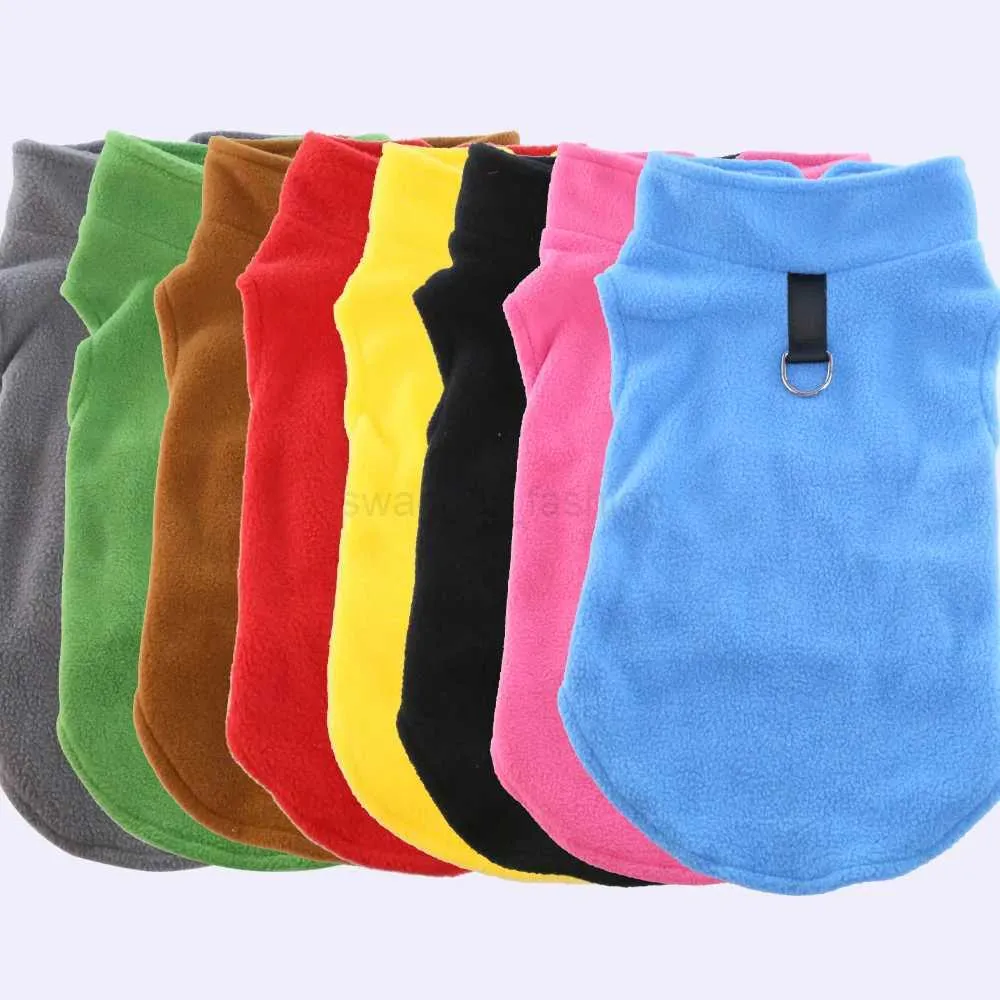 Pet Cat Clothes Winter Fleece Jacket Solid Color Warm Cat Vest for ...